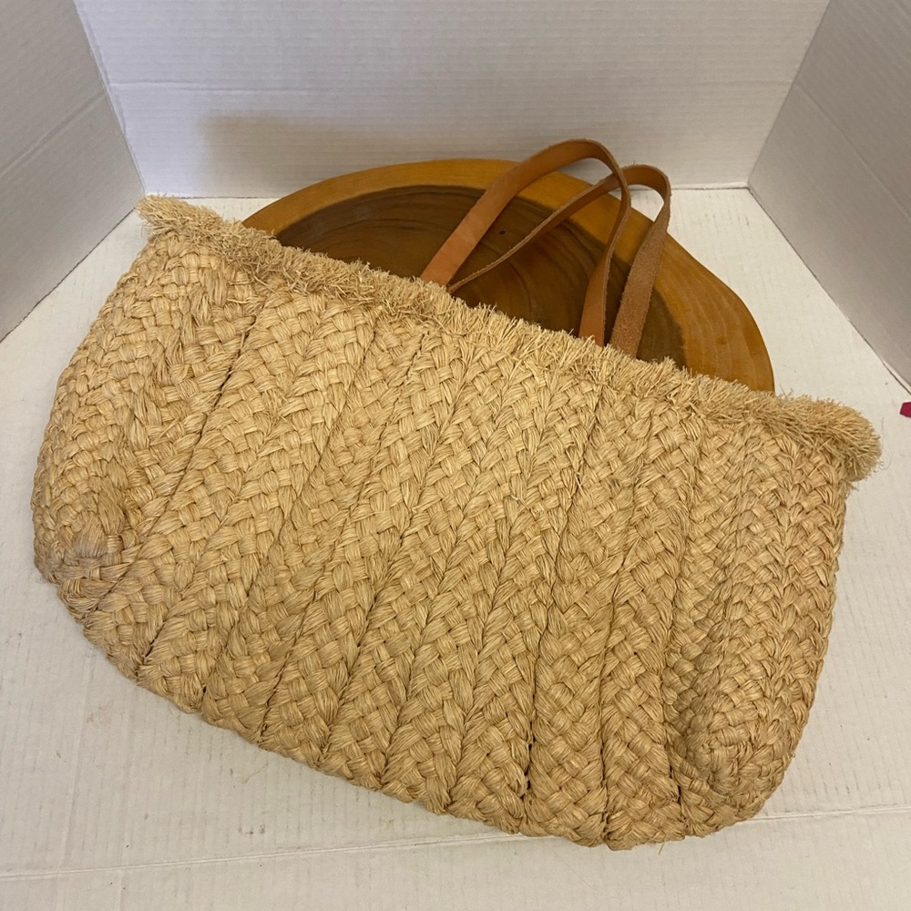 Carrie Forbes Raffia Woven Basket Bag - Gem